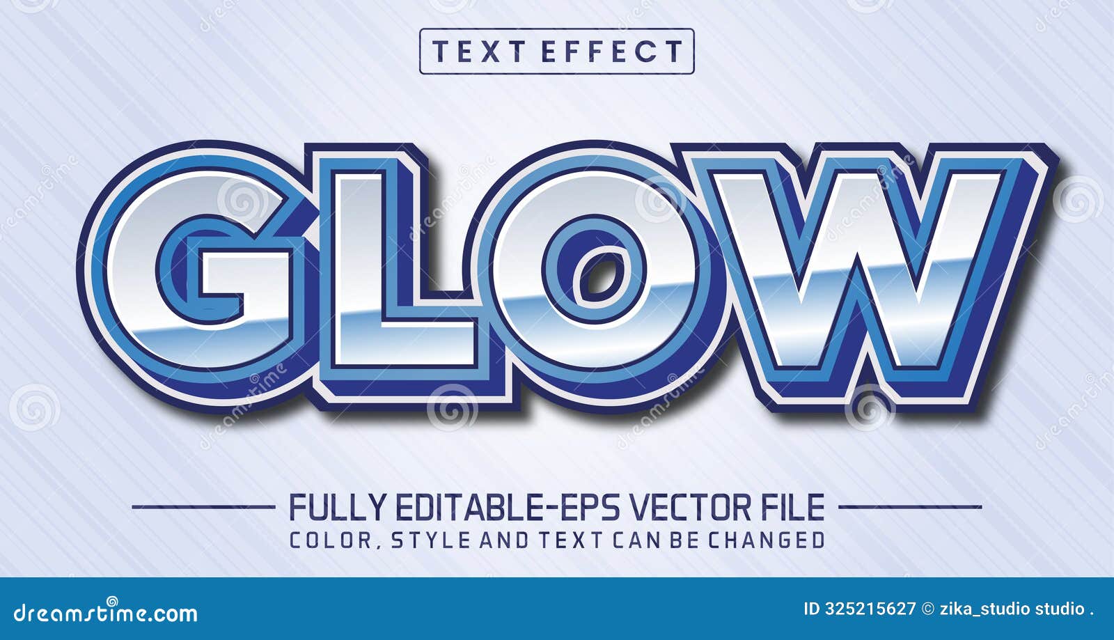 Editable Glow Text Effect - Glow Text Style Theme Stock Illustration ...