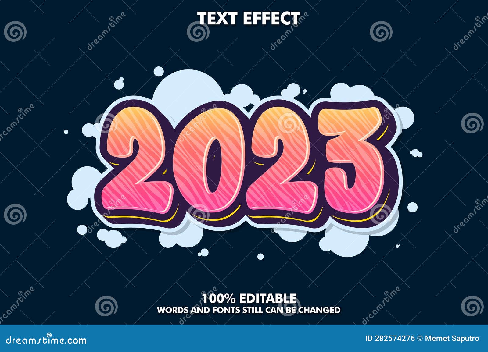 Editable Graffiti Text Effect For Adobe Illustrator Stock Image ...