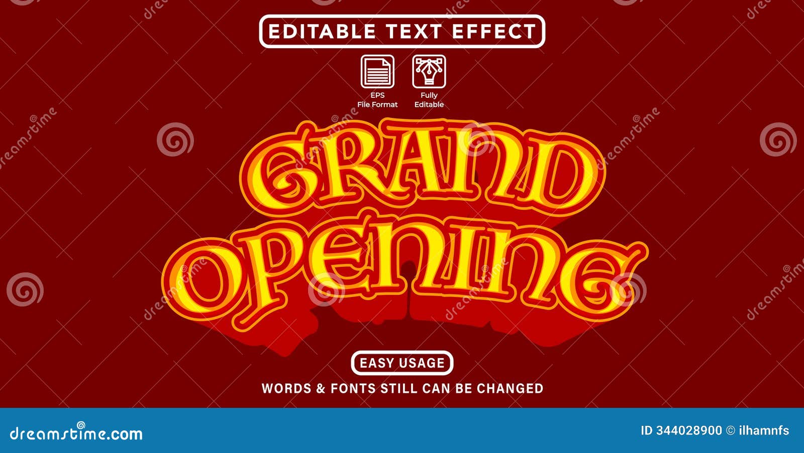 Editable Graphic Text Effect Grand Opening Style Stock Vector ...