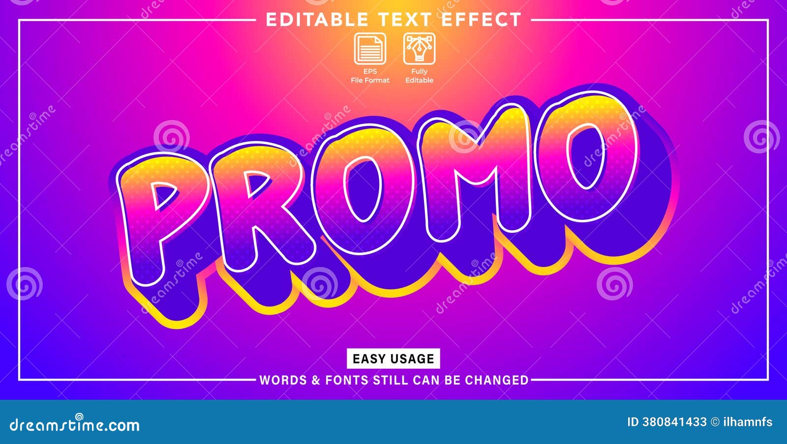 Editable Graphic Text Effect Beef Style Vector Illustration ...