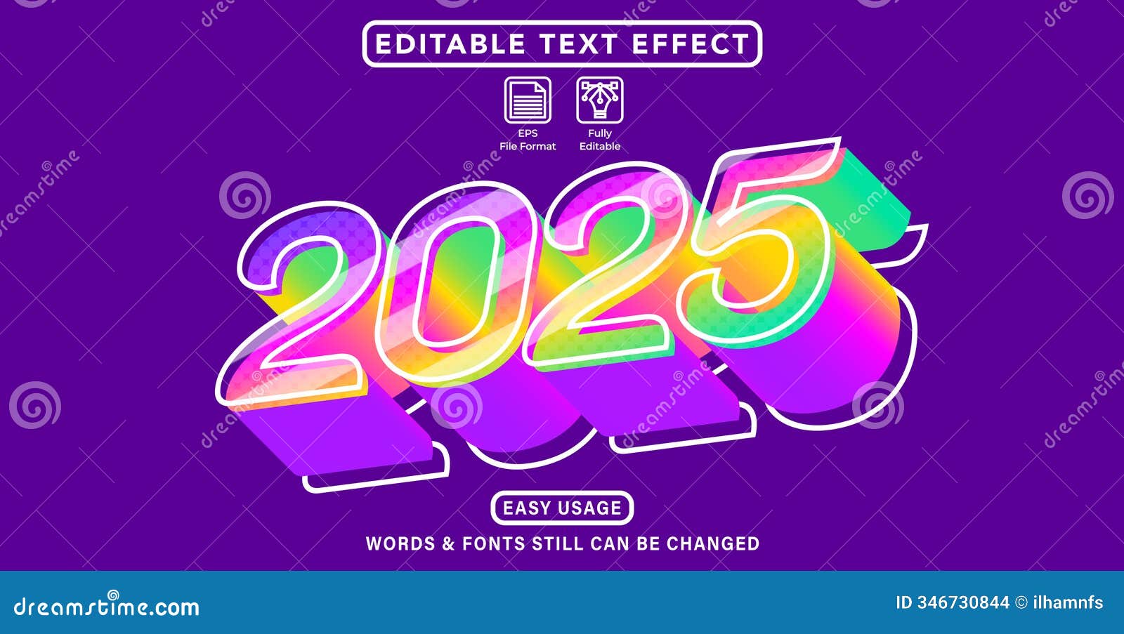 Editable Graphic Text Effect Champ Style Vector Illustration ...