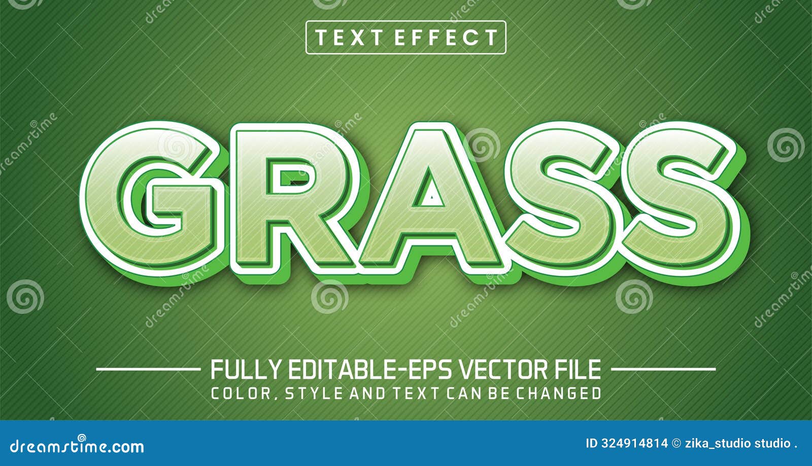 Editable Grass Text Effect - Grass Text Style Theme Stock Vector ...