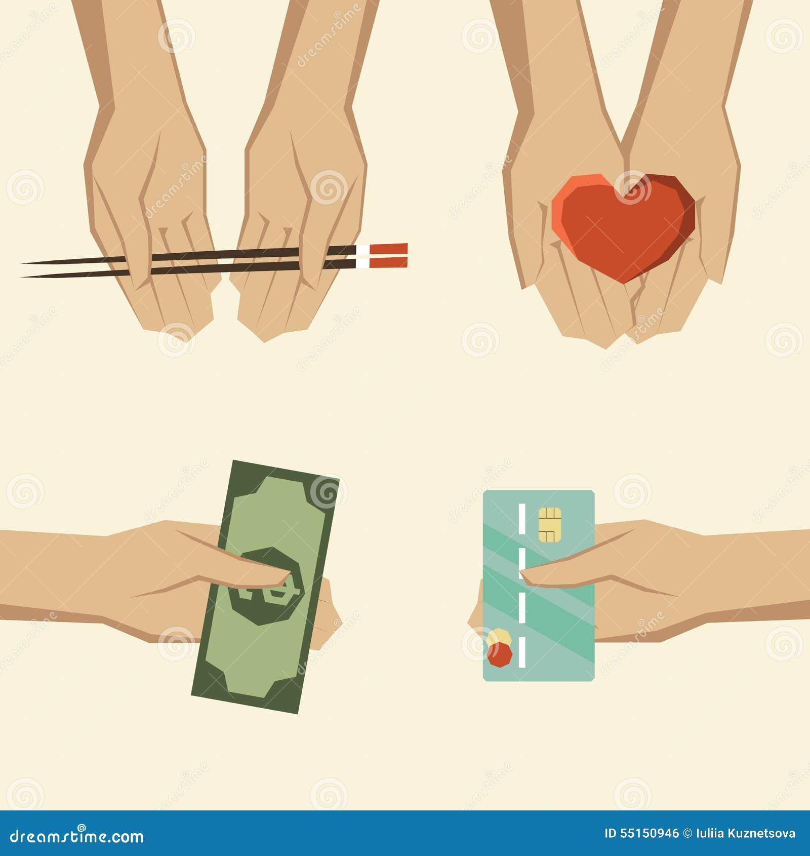 Editable Hand Giving Objects Stock Illustration - Illustration of ...