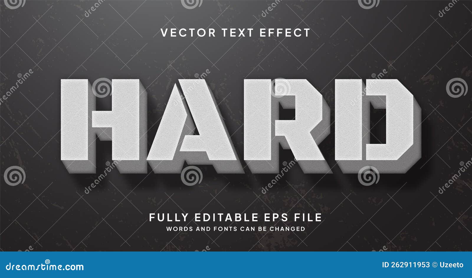 Editable Hard Text Effect with Wall Texture Stock Vector - Illustration ...