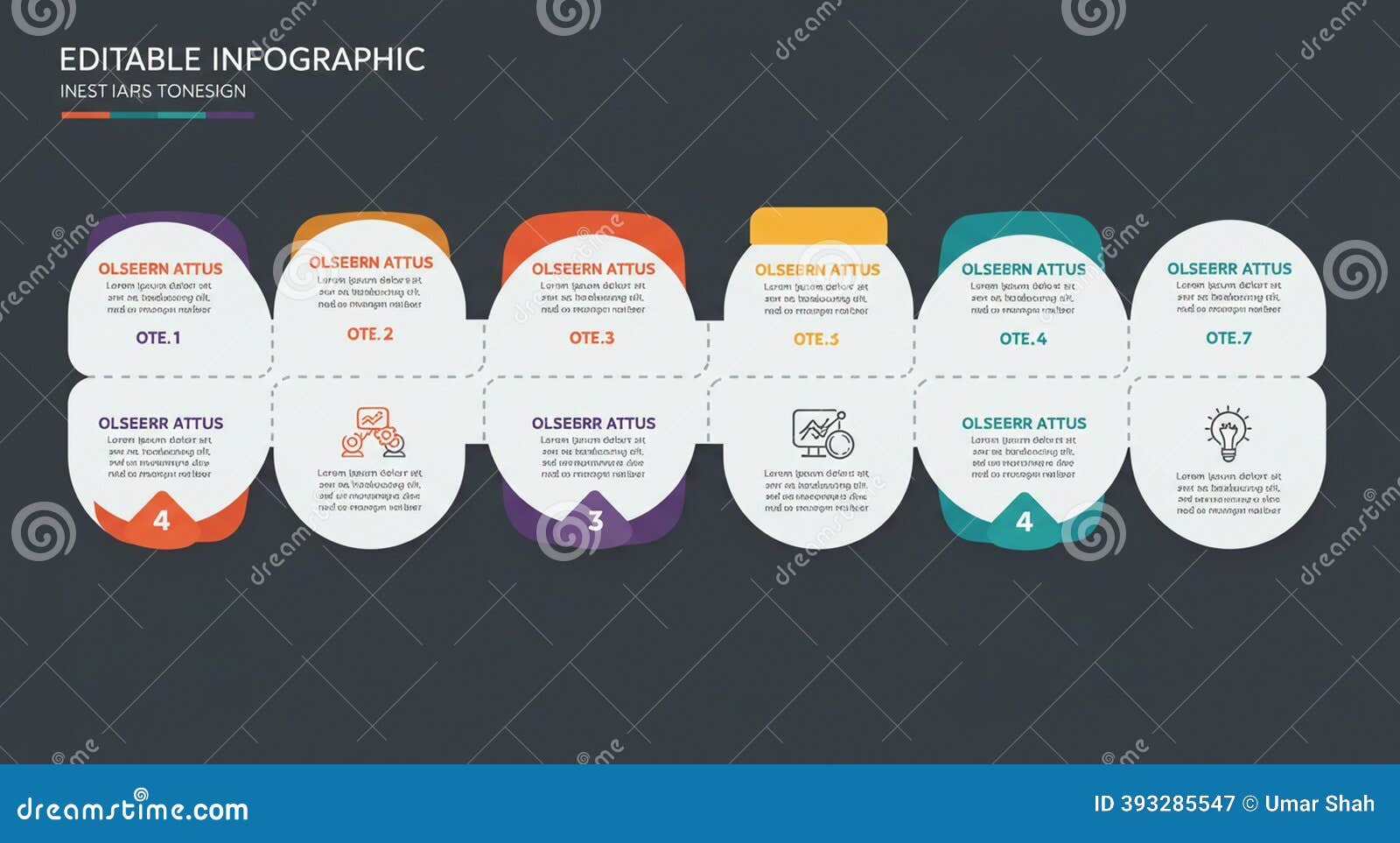 Editable Infographic Design. 5 Steps Business Infographic Process Or ...