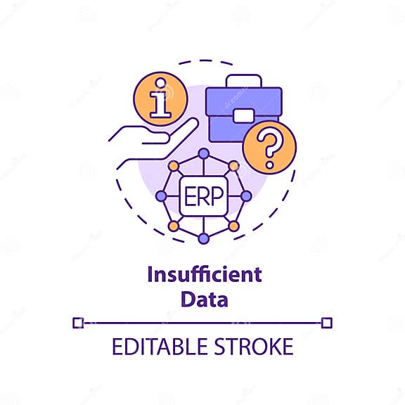 2D Customizable Insufficient Data Line Icon Concept Stock Illustration ...
