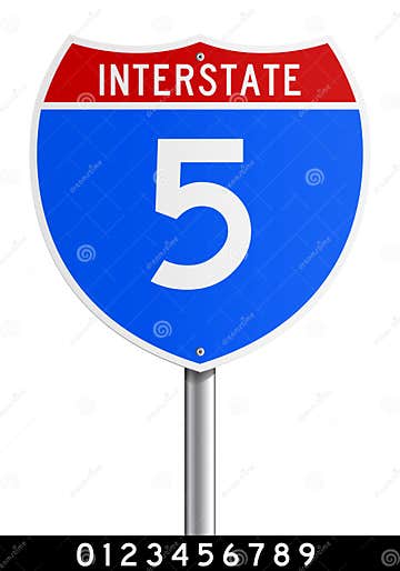 Editable Interstate sign stock vector. Illustration of numbers - 24327747
