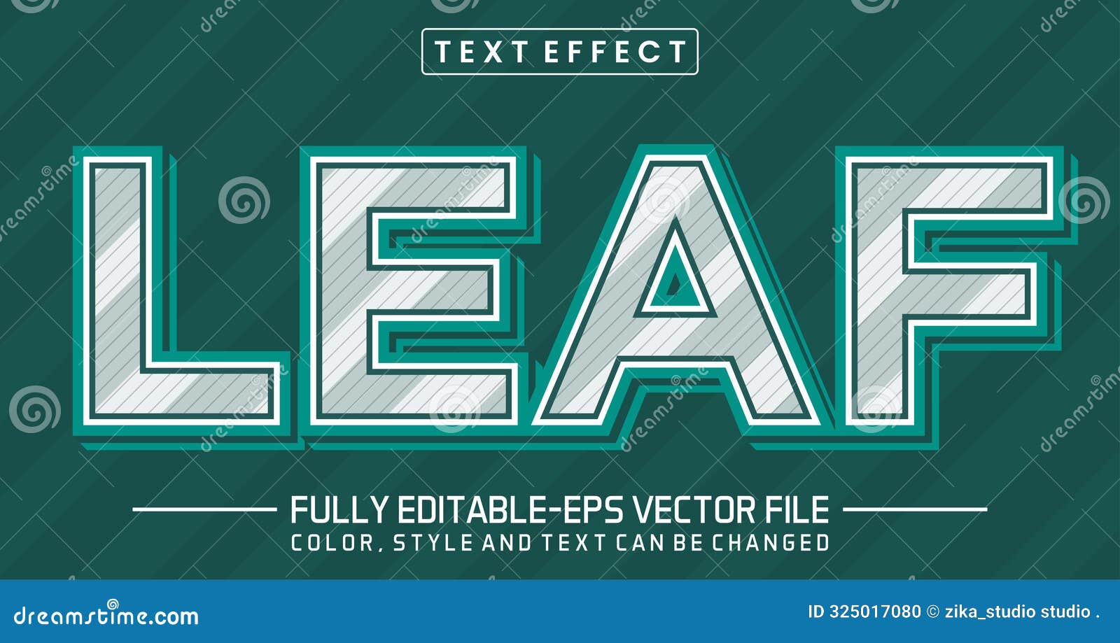 Editable Leaf Text Style Effect - Text Style Concept Stock Illustration ...