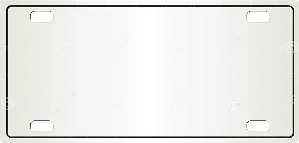 Editable License Plate stock vector. Illustration of editable - 10876616