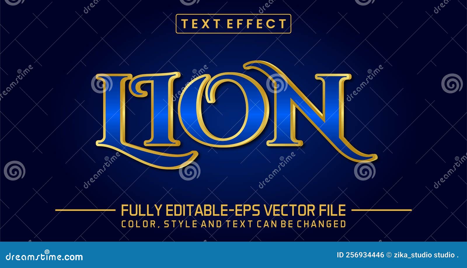 Editable Lion text effect stock vector. Illustration of creative ...