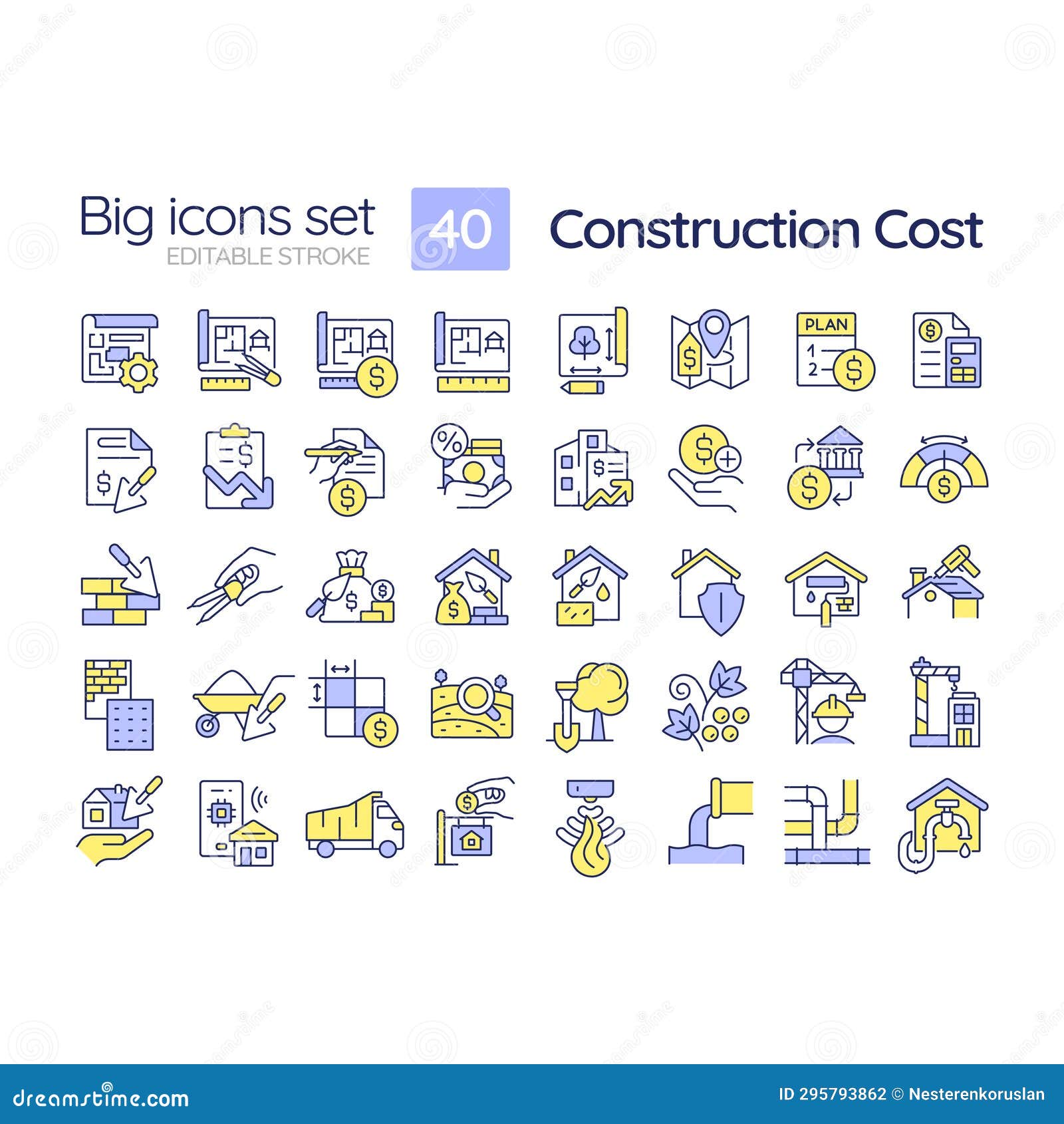 Editable Multicolor Big Icons For C2c Cartoon Vector Cartoondealer