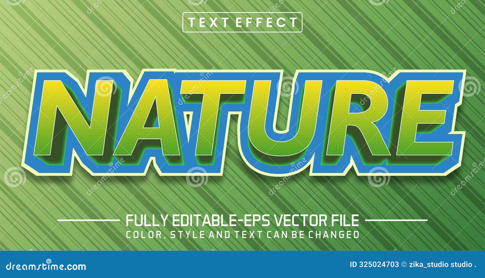 Editable Nature Text Style Effect - Text Style Concept Stock Vector ...