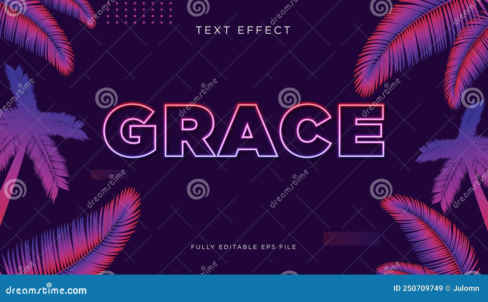 Editable Neon Text Effect Font Type Stock Illustration - Illustration ...