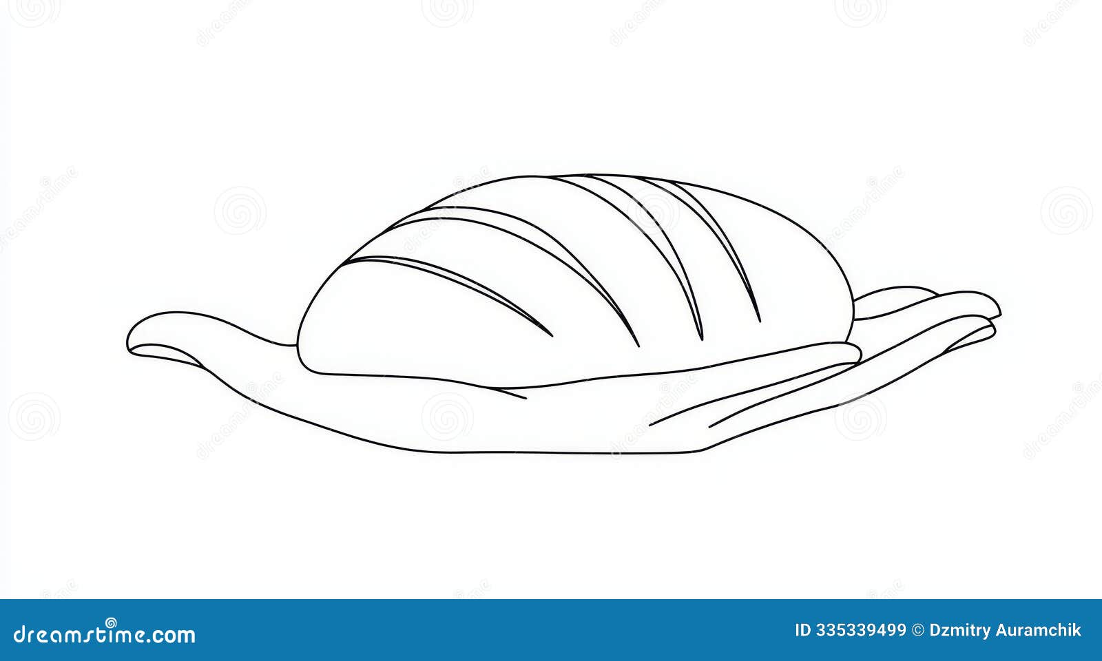An Editable One-line Drawing of Bread in the Modern Style with an ...