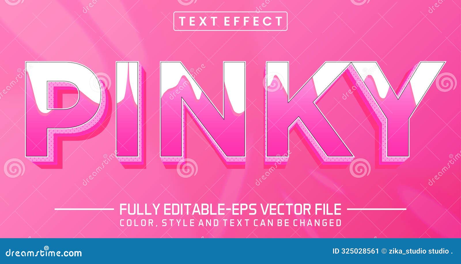 Editable Pinky Text Style Effect - Text Style Concept Stock Vector ...