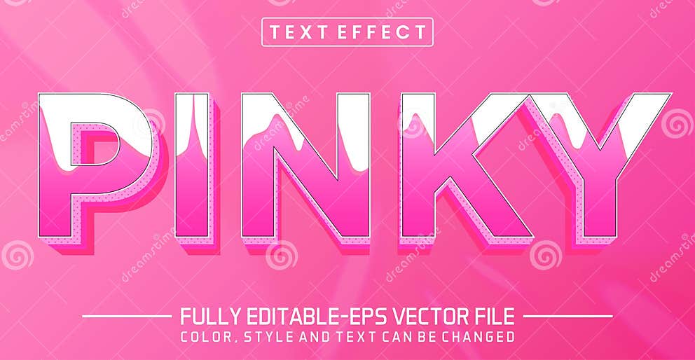 Editable Pinky Text Style Effect - Text Style Concept Stock Vector ...