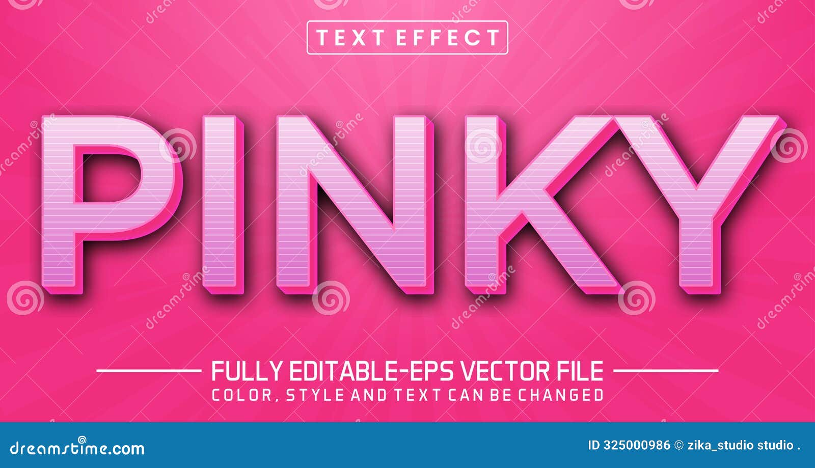 Editable Pinky Text Style Effect - Text Style Concept Stock Vector ...