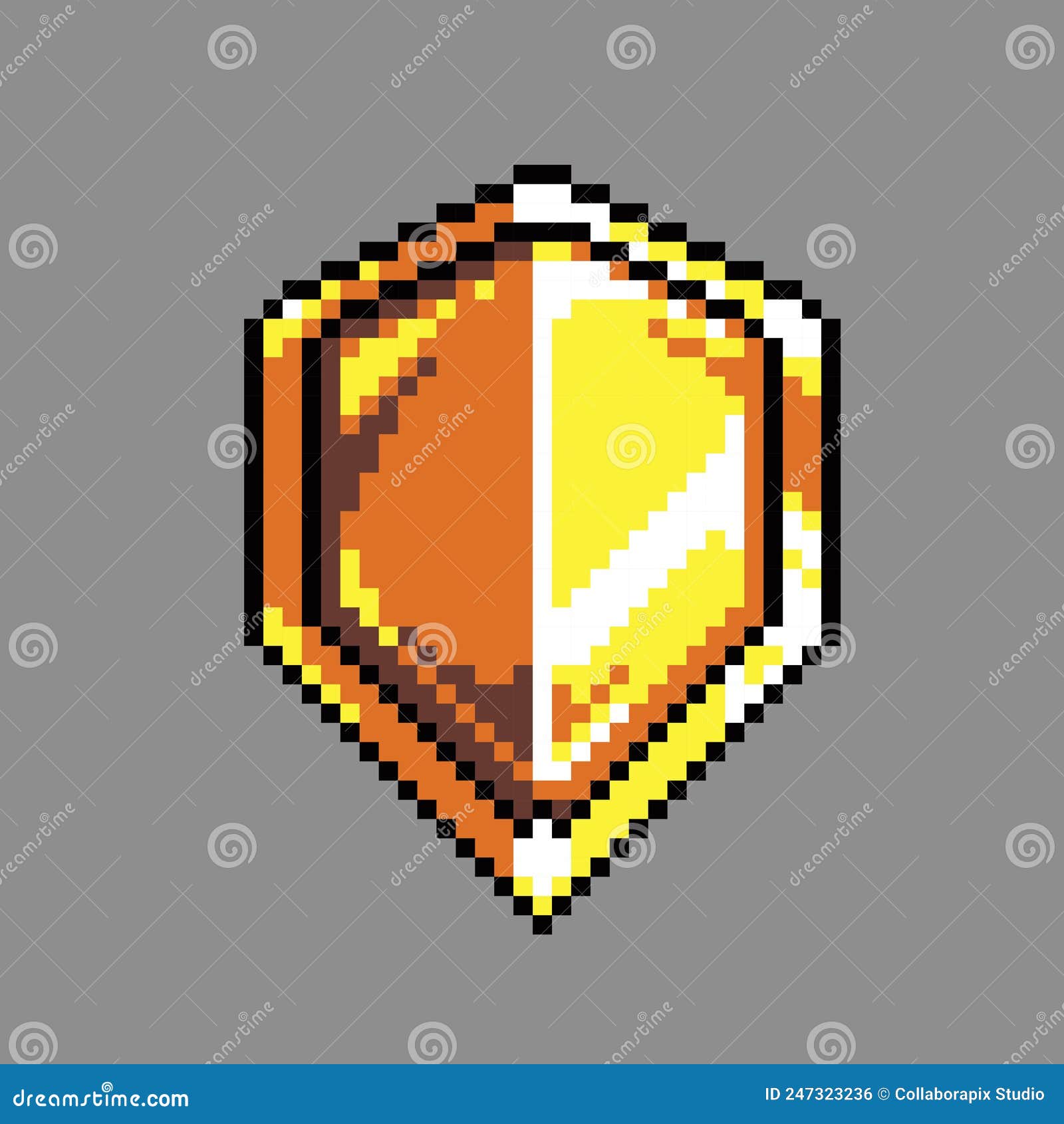 Vector Pixel Art Knight Shield Illustration Stock Vector - Illustration ...