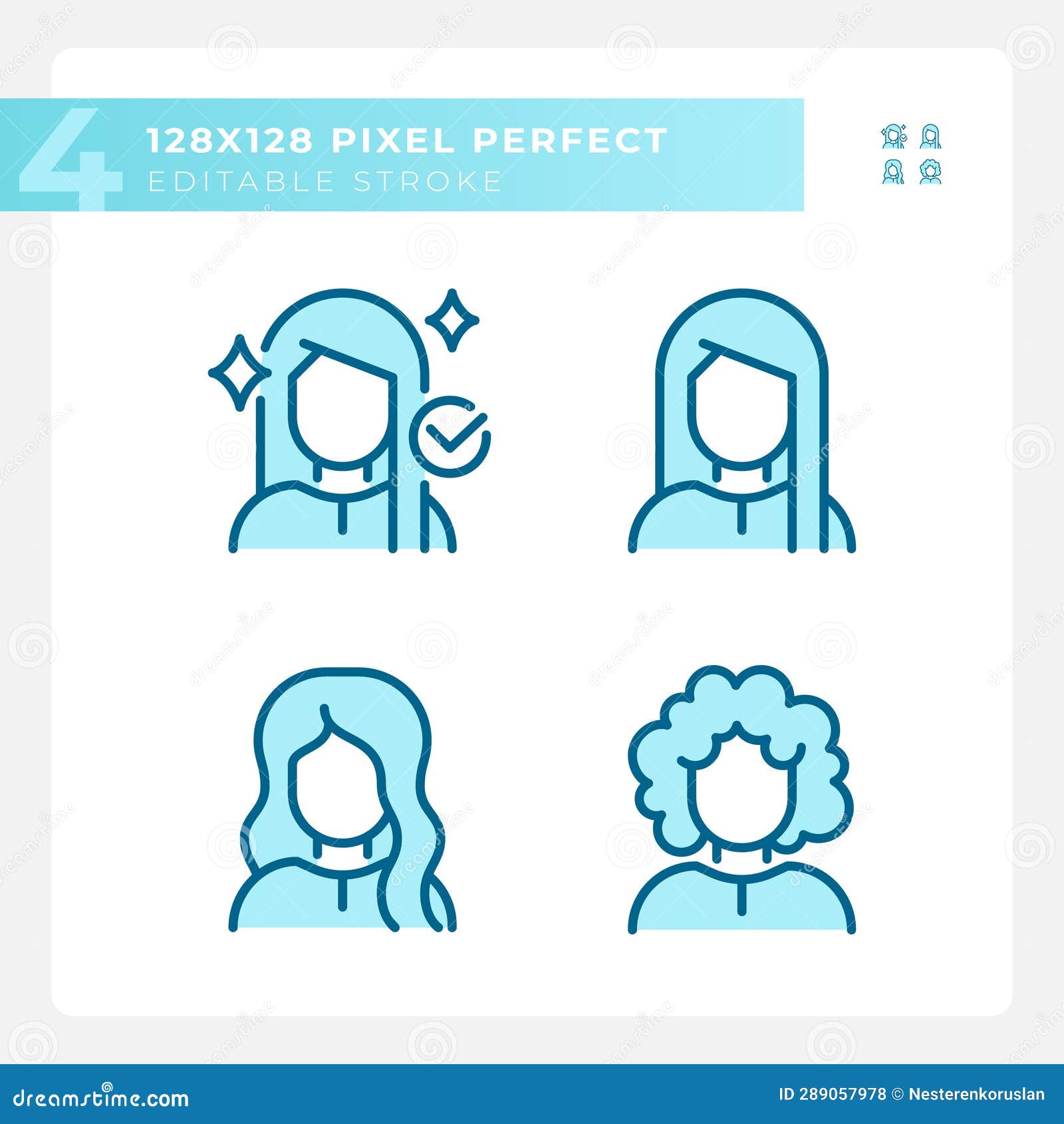 Editable Pixel Perfect Haircare Icons Collection Vector Illustration ... Editable Pixel Perfect Haircare Icons Collection Vector Illustration ...