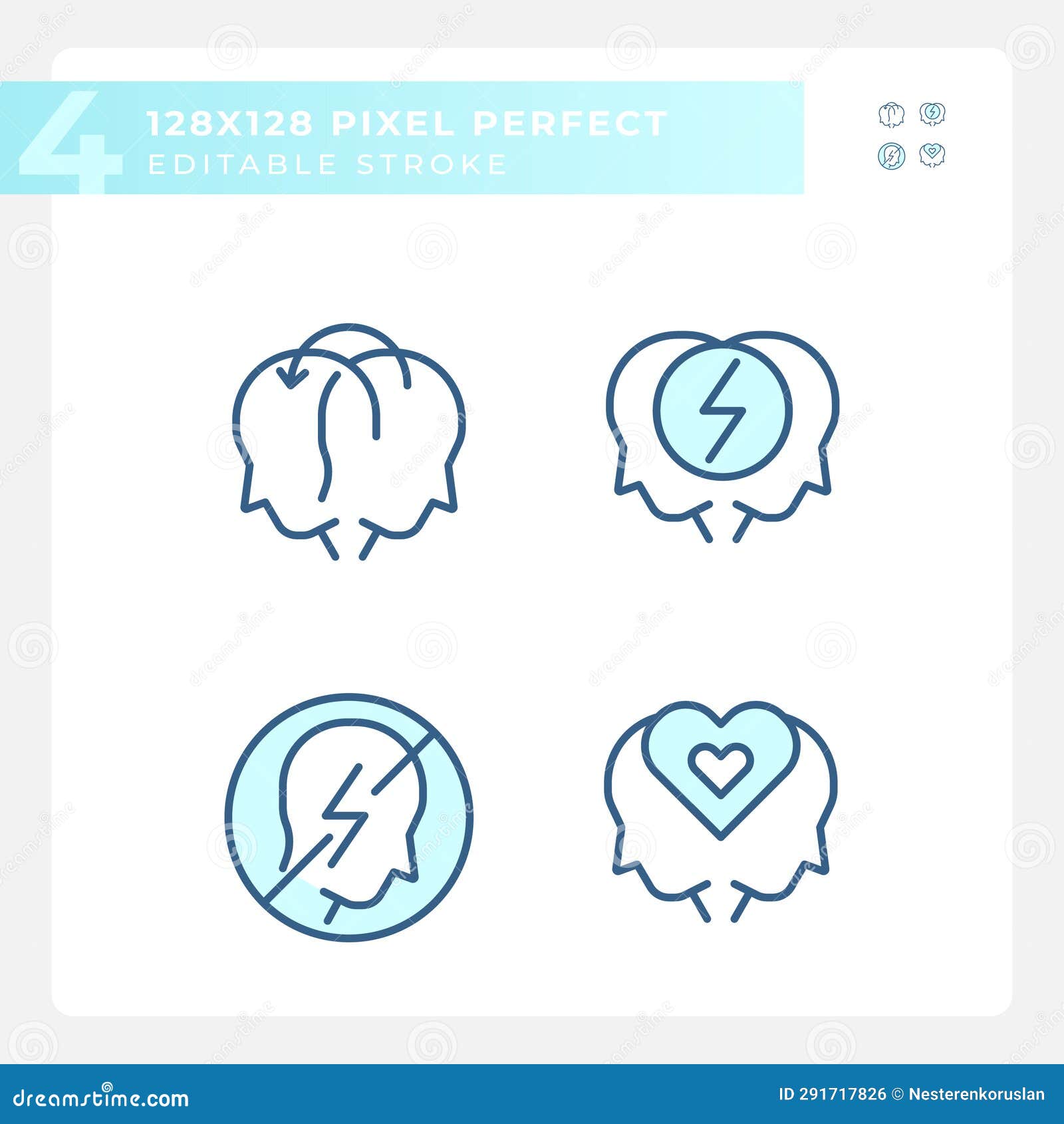 Editable Pixel Perfect Soft Skills Icons Set Stock Illustration ...