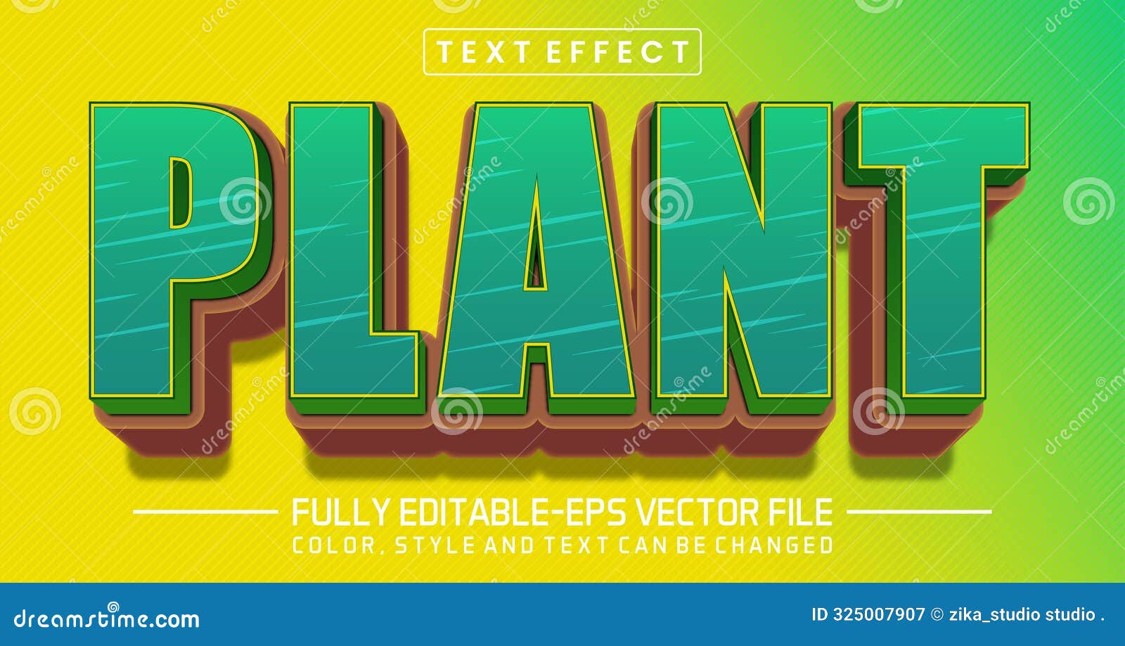 Editable Plant Text Style Effect - Text Style Concept Stock Vector ...