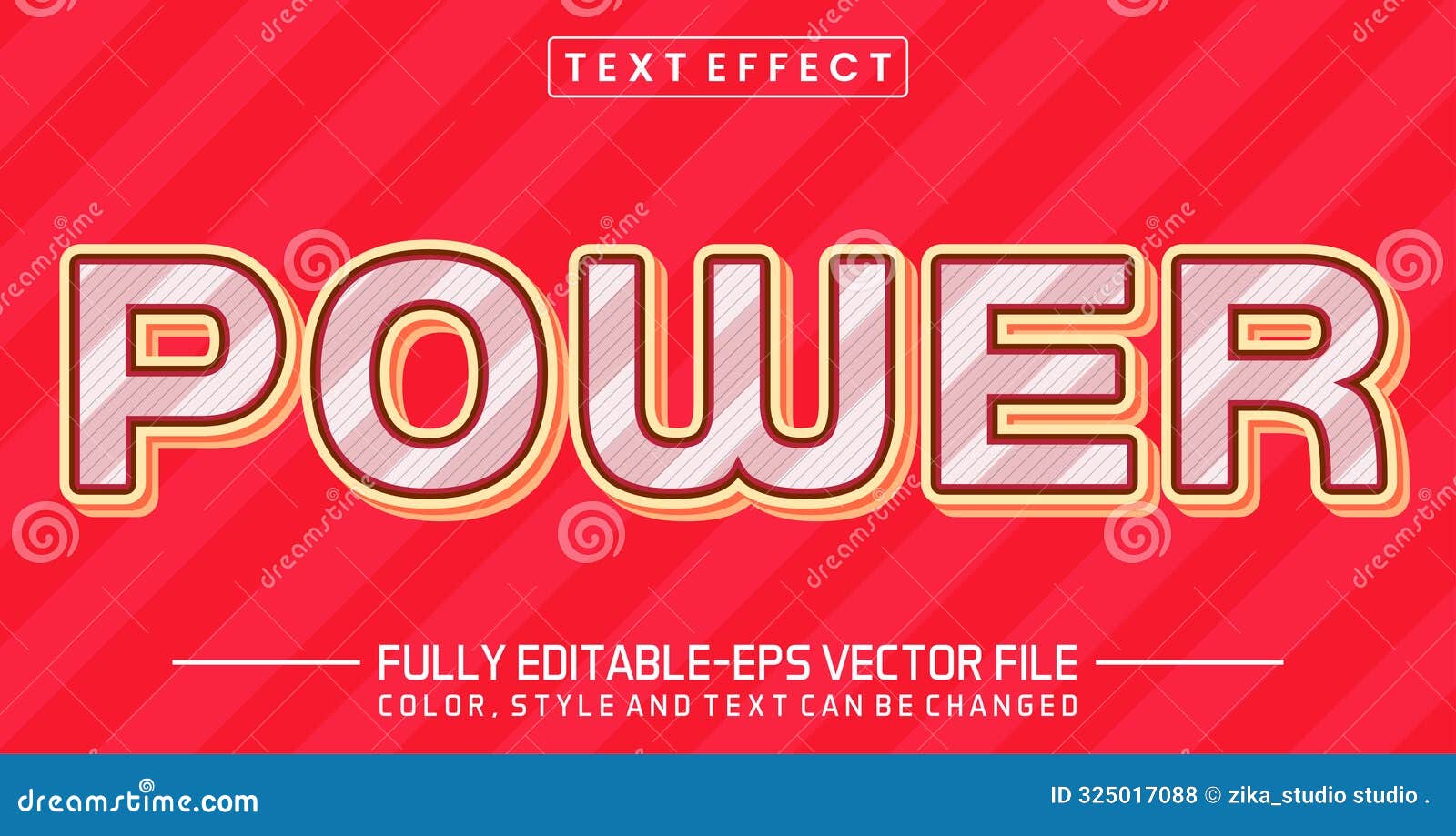 Editable Power Vector 3d Text Effect With Modern Style Design ...