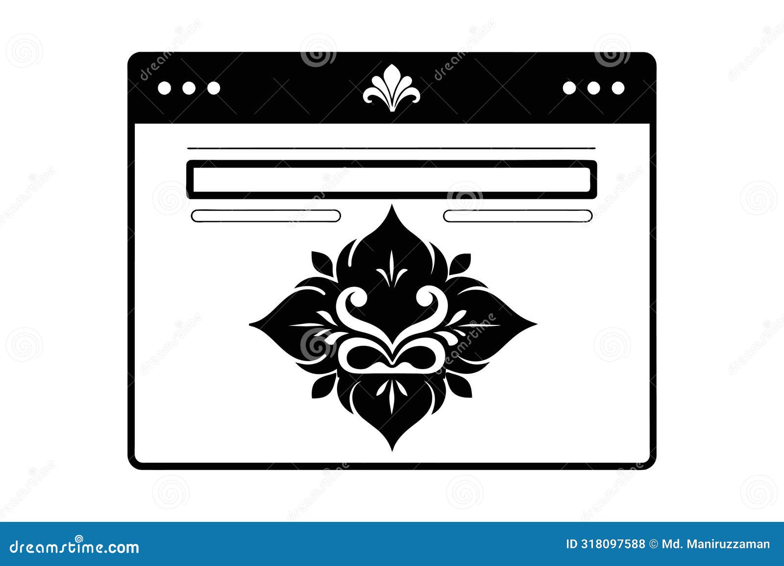 Unique Web Page with Text Bar Template Graphic Stock Vector ...