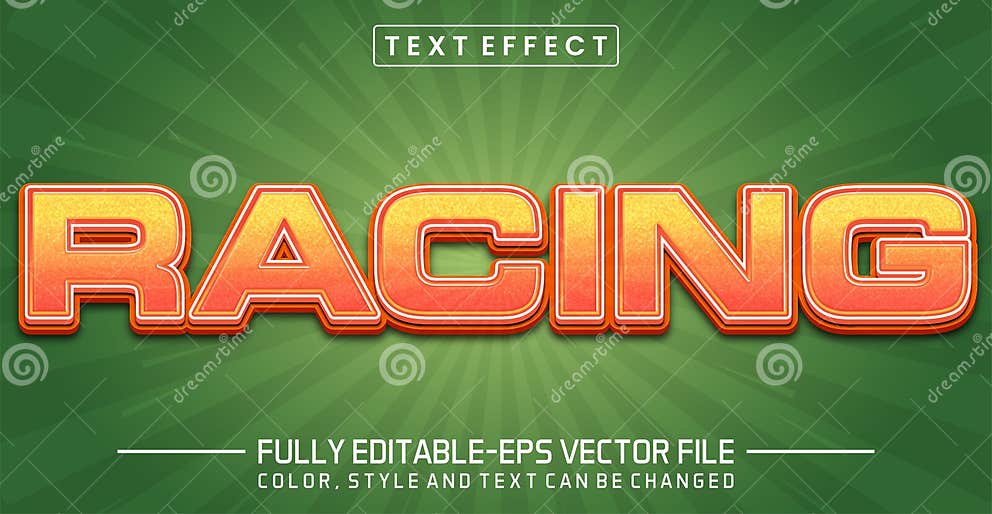 Editable Racing Text Style Effect - Racing Text Style Theme Stock ...