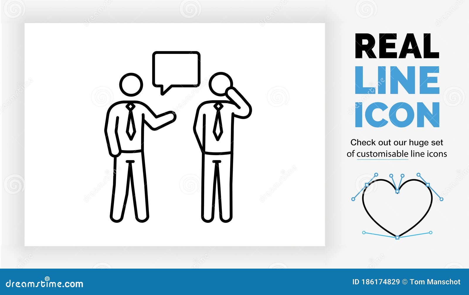 Editable Real Line Icon of Infographic Stick Figure People Stock Vector ...