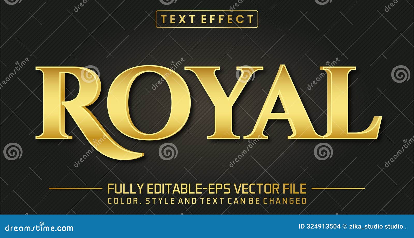 Royal Text Logo With Crown Symbol. Word Royal Stylized Sign. Vector ...