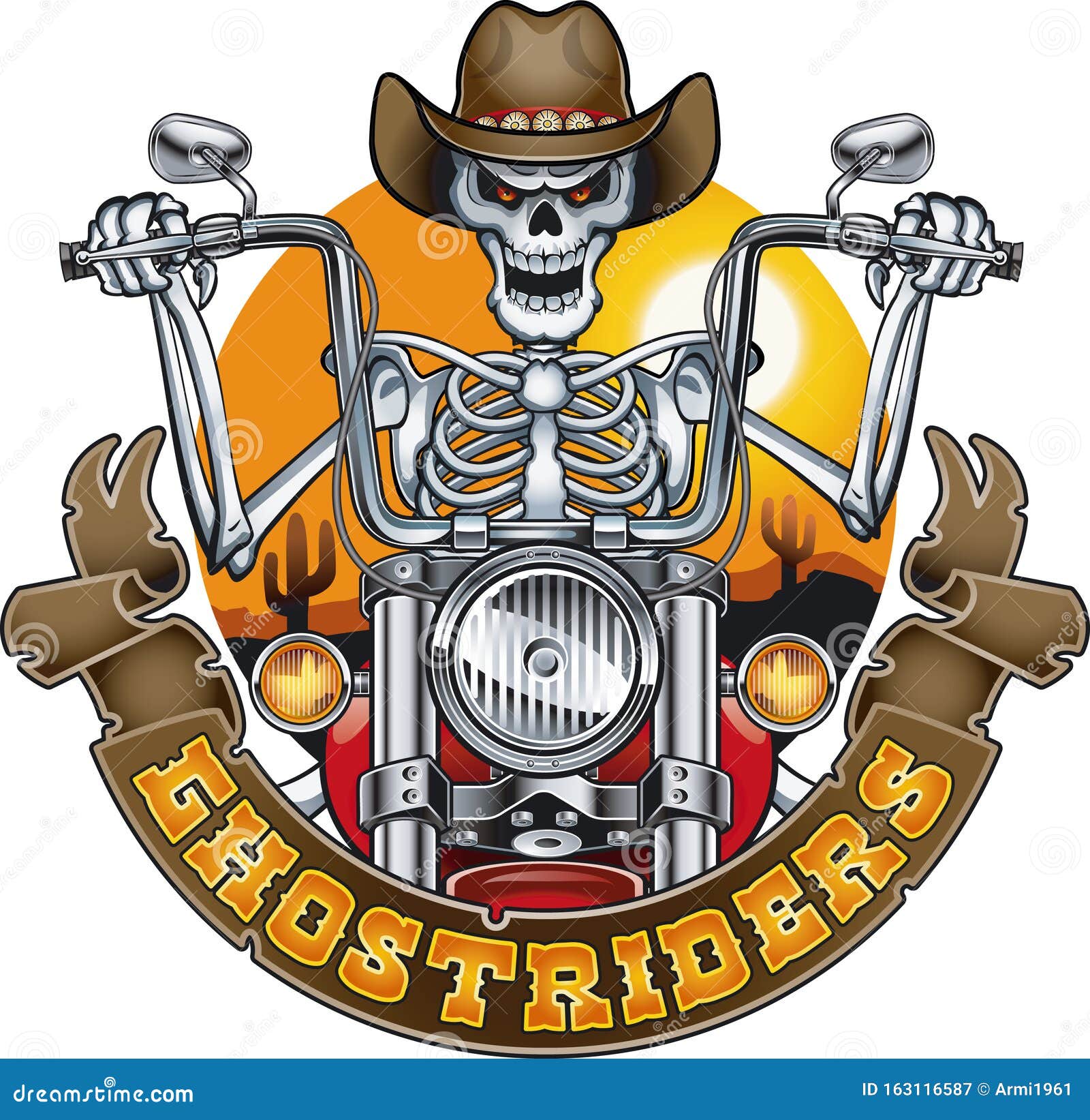 Human Skeleton Riding Motorcycl Stock Vector - Illustration of cowboy ...