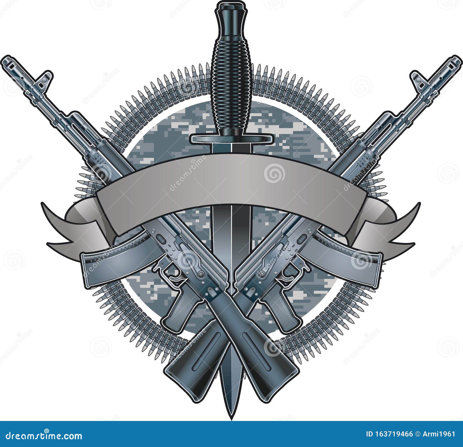 Military Emblem. Army Logo. Soldiers Badge. Skull In Beret. Wing ...