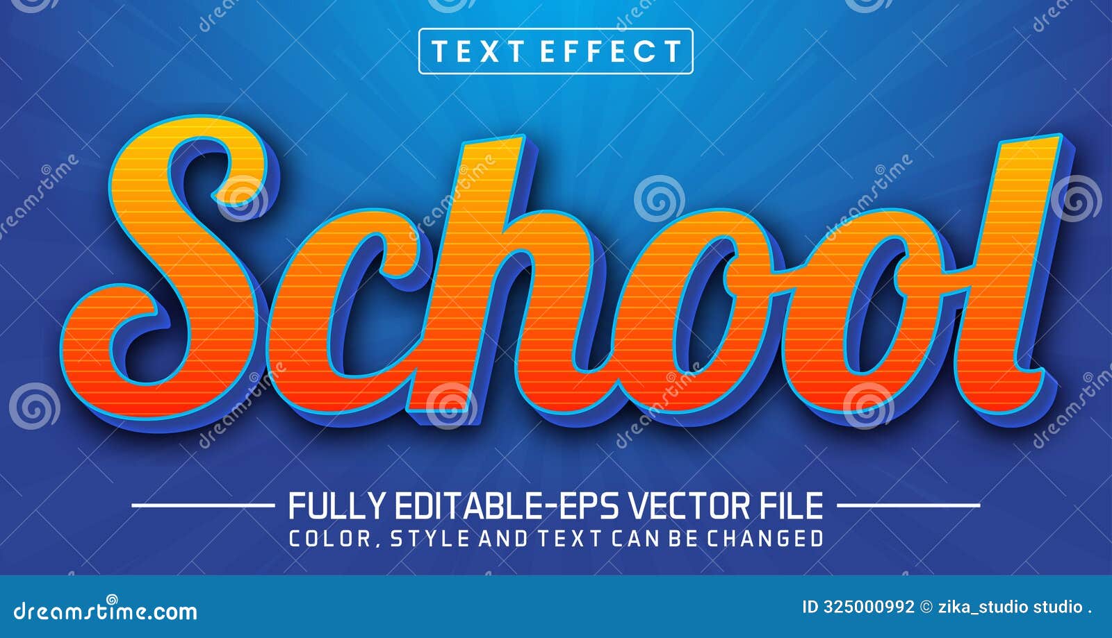 Editable School Text Style Effect - Text Style Concept Stock Vector ...