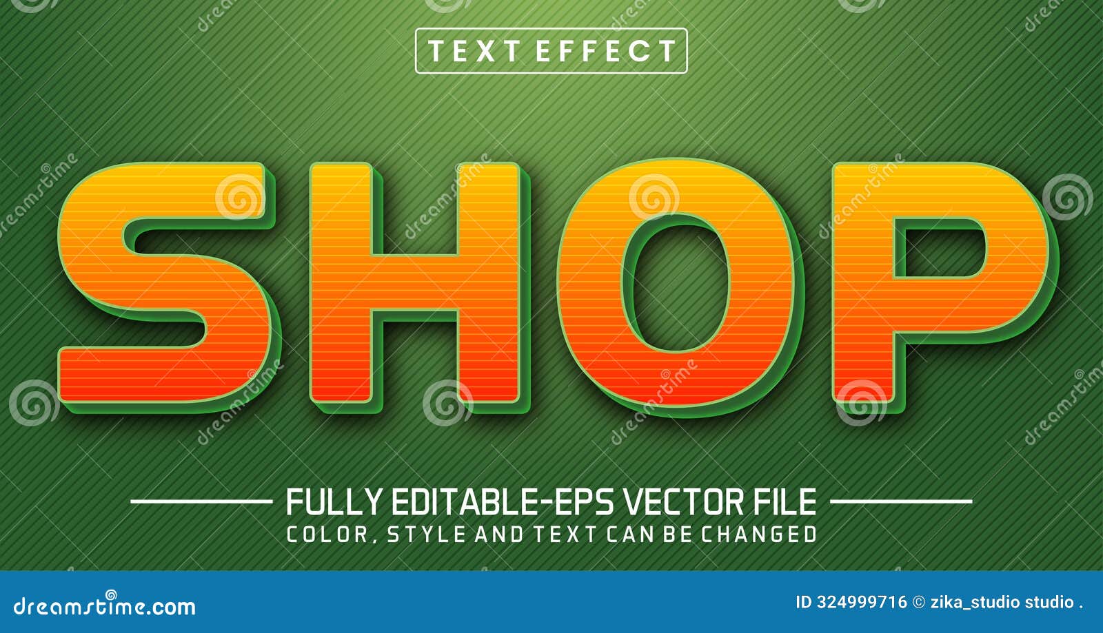 Editable Shop Text Style Effect - Shop Text Style Theme Stock Vector ...