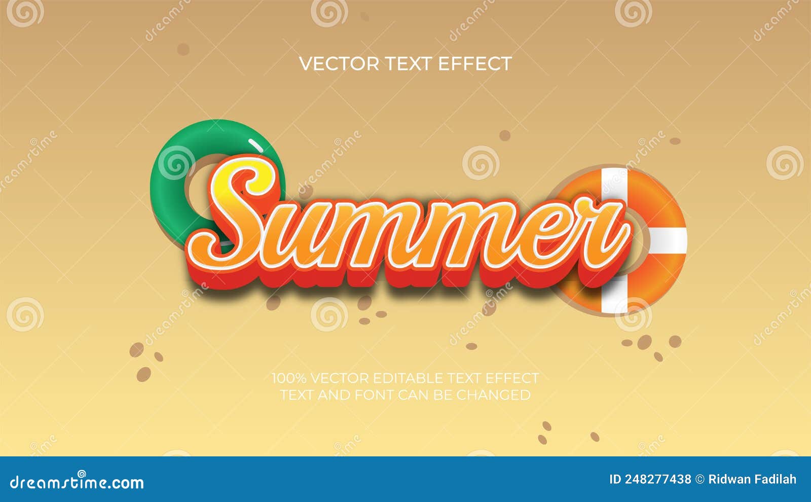 Editable Simple Summer Text Effect Stock Vector - Illustration of sign ...