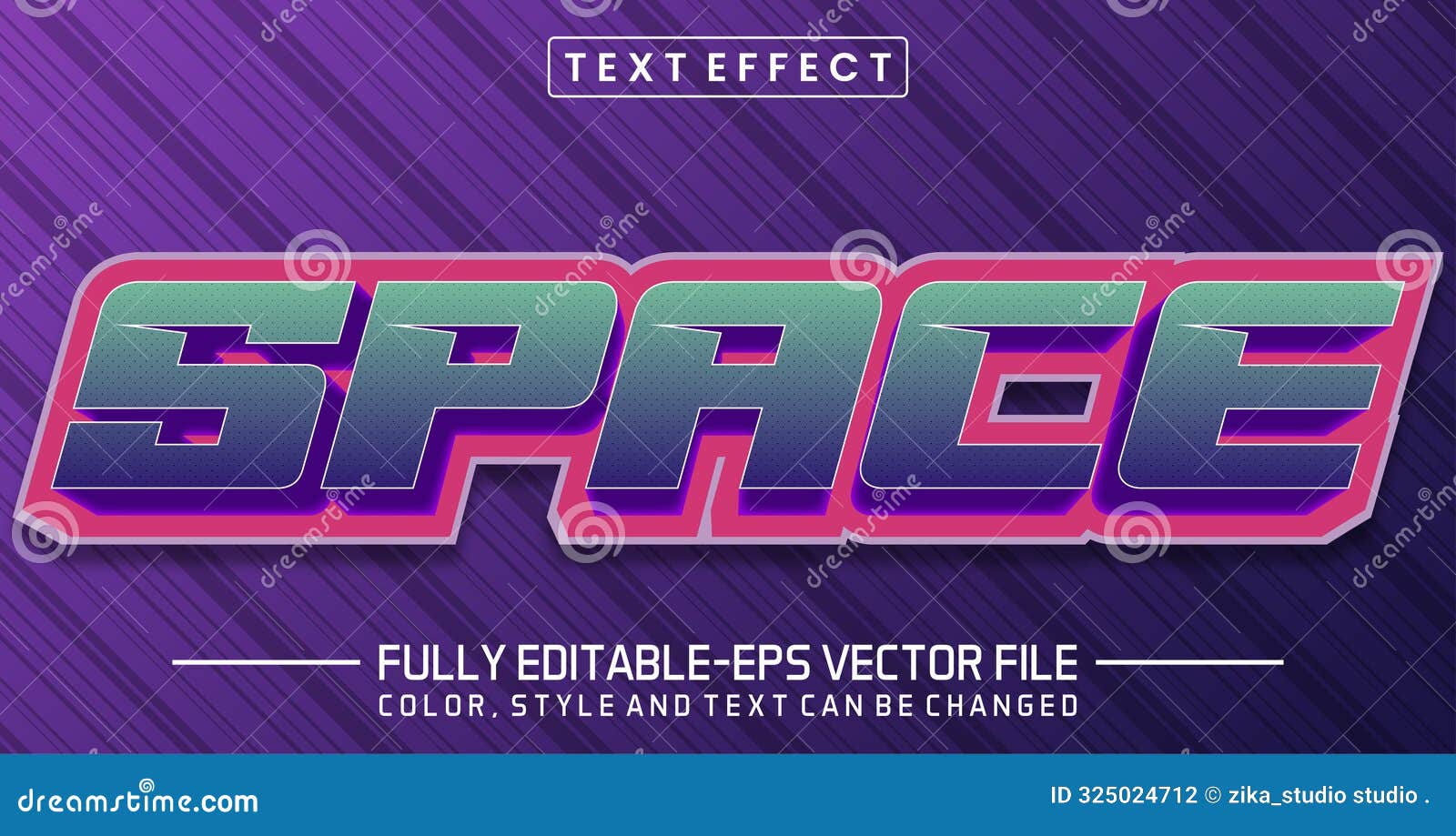 Editable Space Text Style Effect - Text Style Concept Stock Vector - Illustration of effect ...