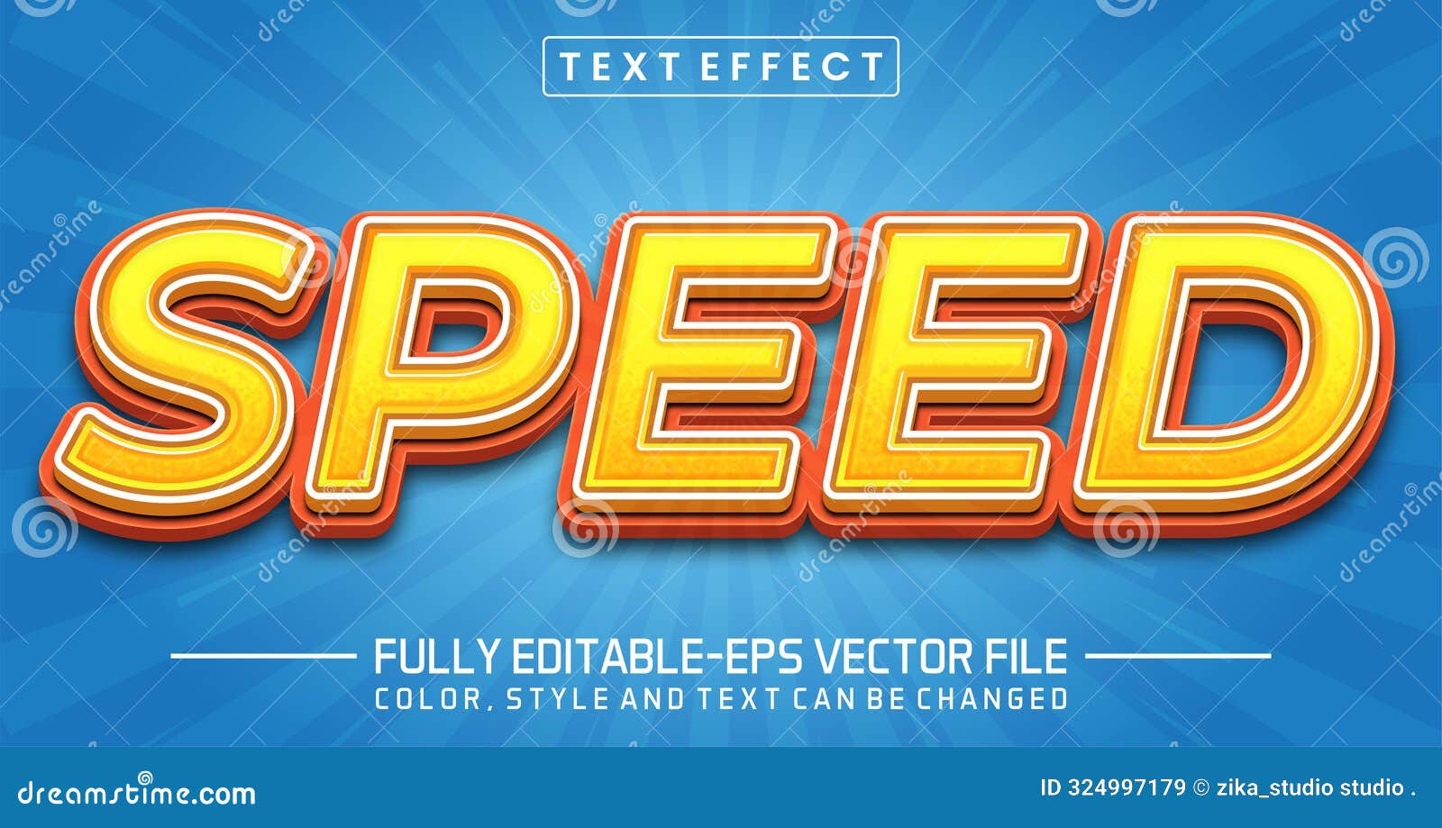 Editable Speed Text Style Effect - Speed Text Style Theme Stock Vector ...
