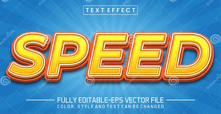 Editable Speed Text Style Effect - Speed Text Style Theme Stock Vector ...
