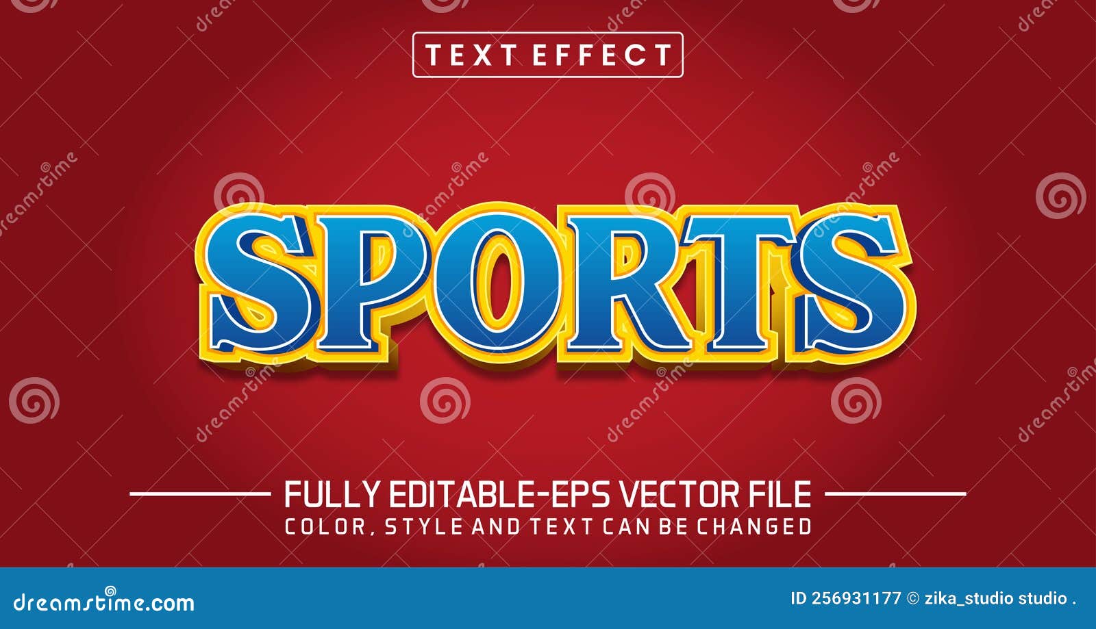 Editable Sports Text Effect Stock Illustration - Illustration of ...
