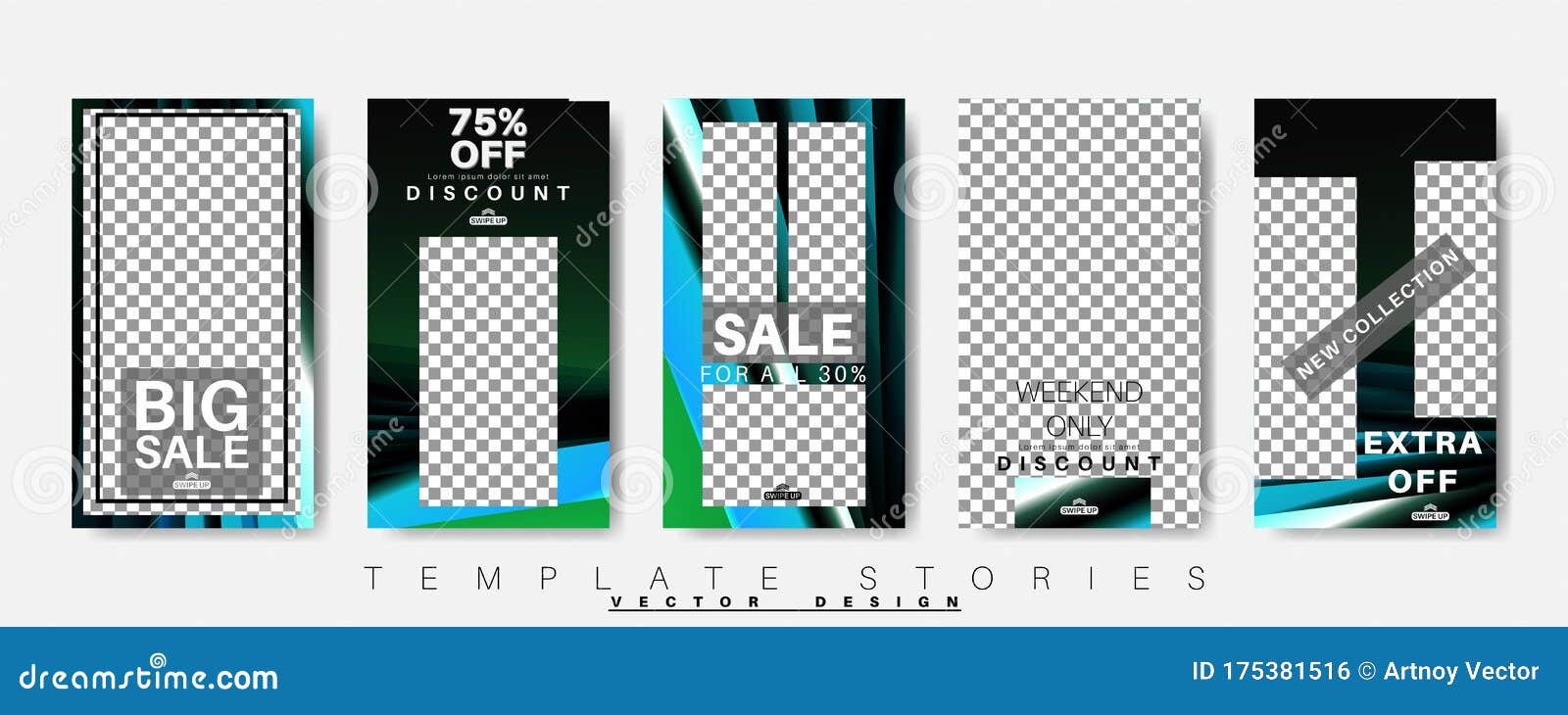 Editable Stories Template. Streaming. Mockup For Photo Isolated On ...