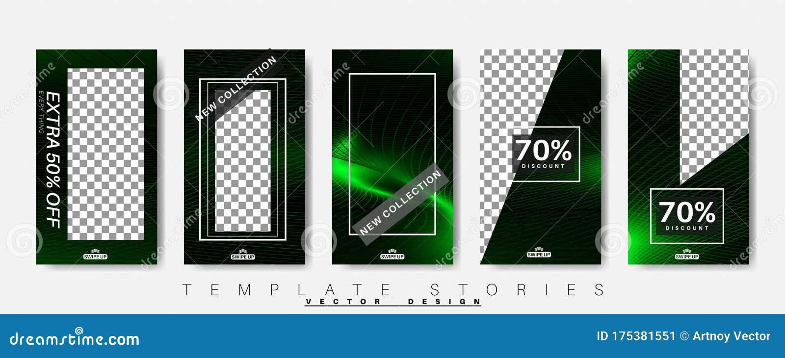 Editable Stories Template. Streaming. Mockup For Photo Isolated On ...