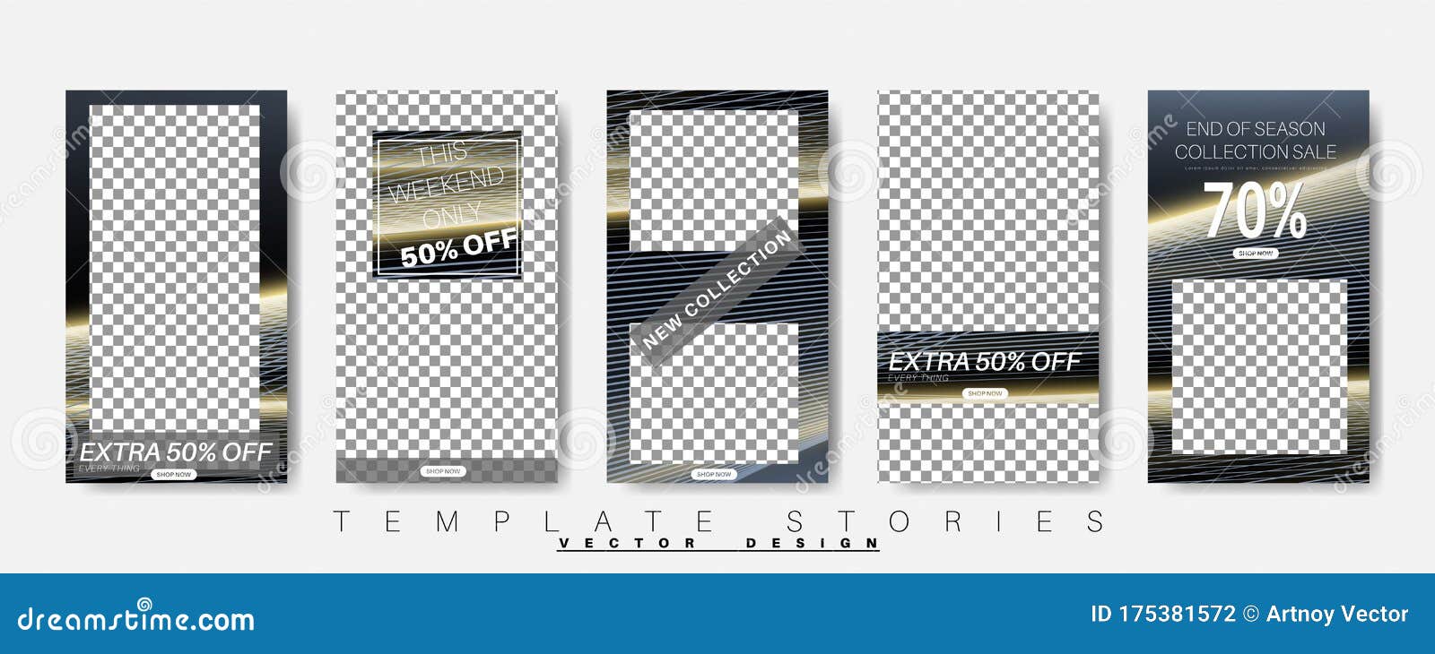 Editable Stories Template. Streaming. Mockup For Photo Isolated On ...