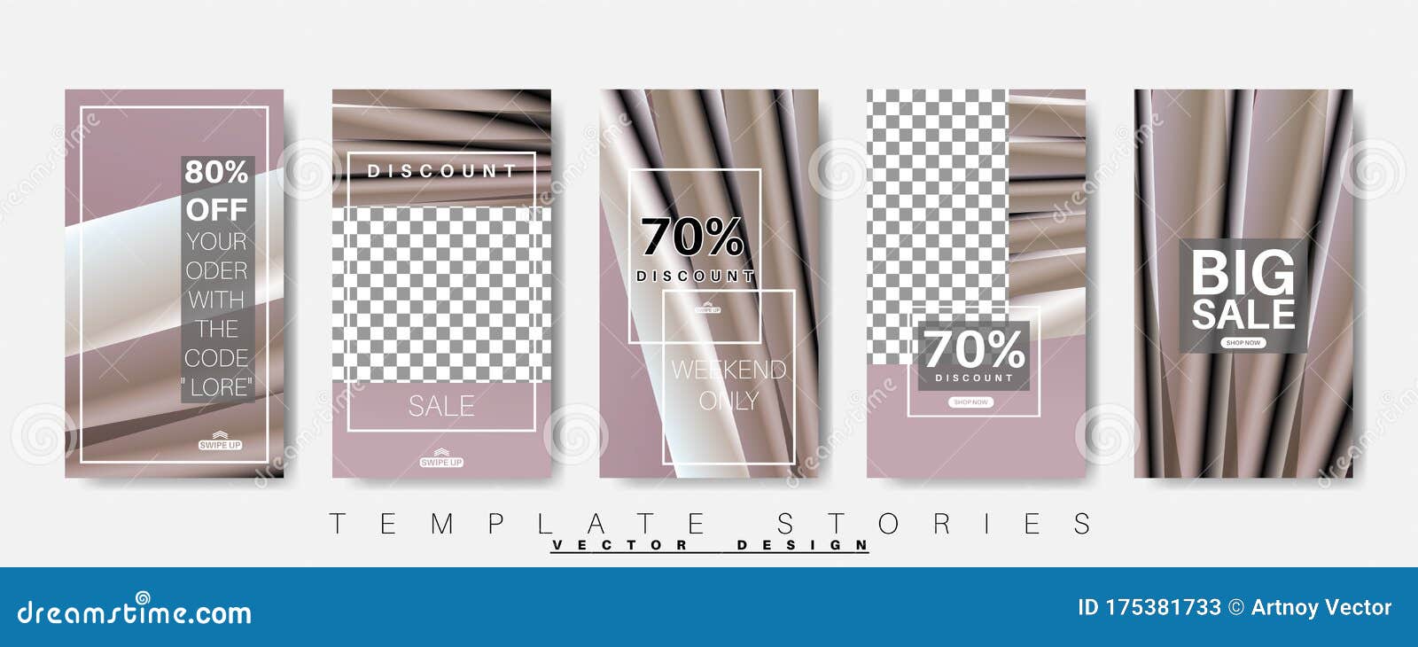 Editable Stories Template. Streaming. Mockup For Photo Isolated On ...