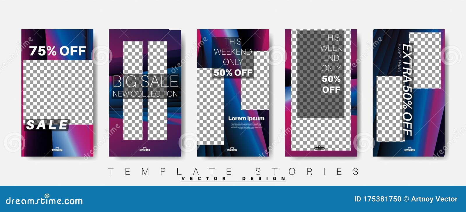 Editable Stories Template. Streaming. Mockup For Photo Isolated On ...