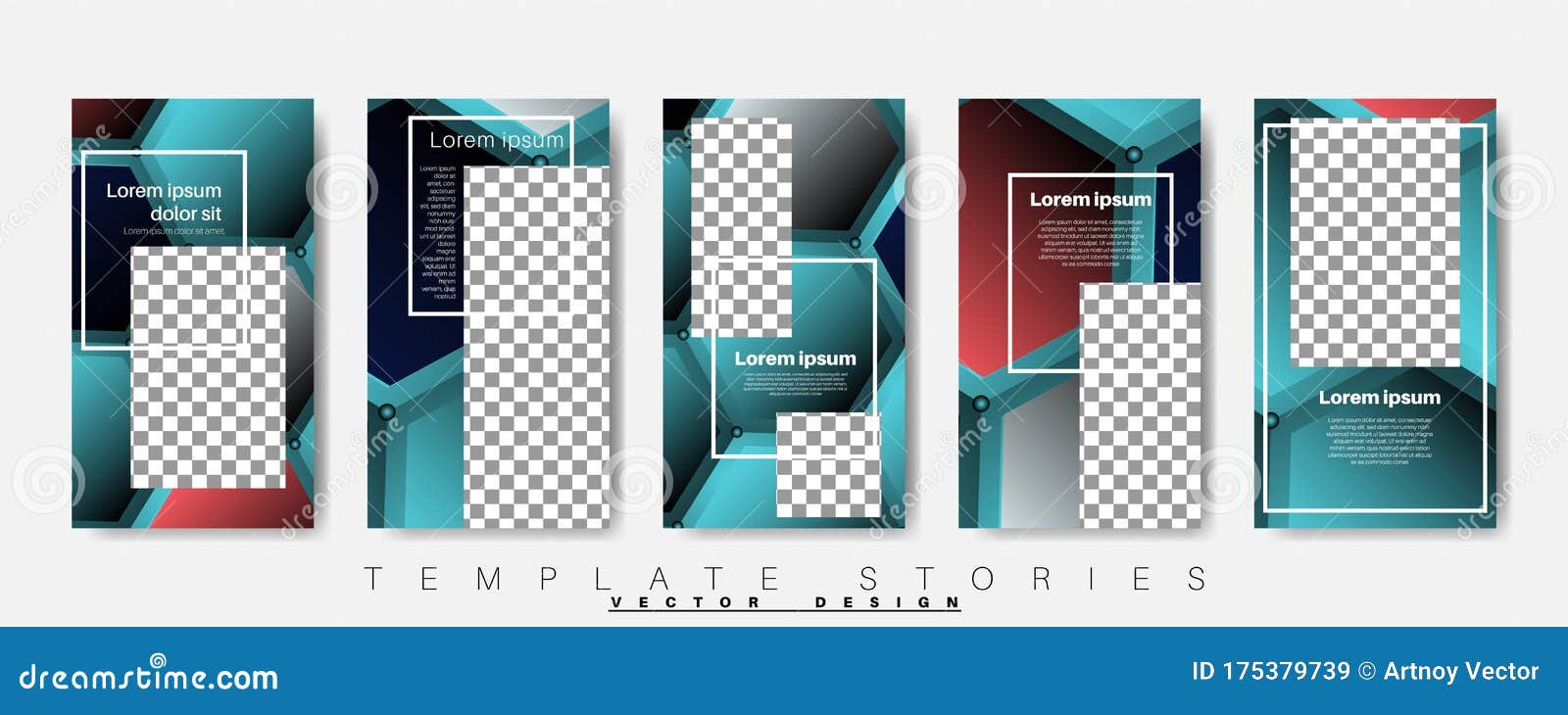 Editable Story Background Template. Vector Design Web Banner for Social ...
