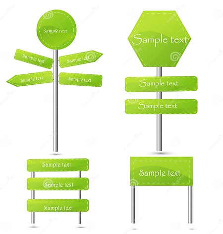 Editable street signs stock vector. Illustration of blank - 19664616