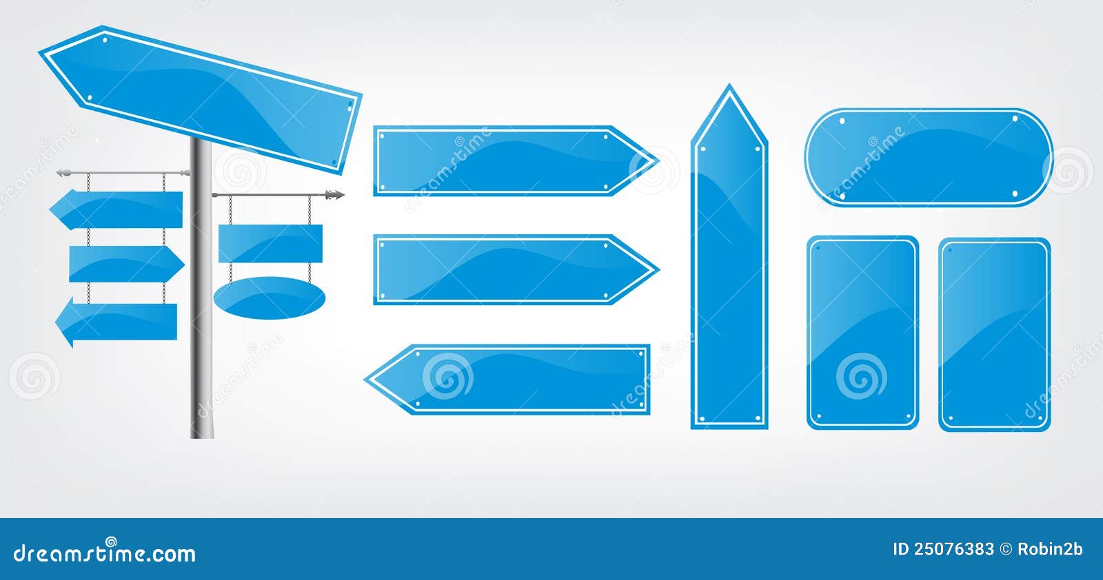 Editable street signs stock vector. Illustration of address - 25076383