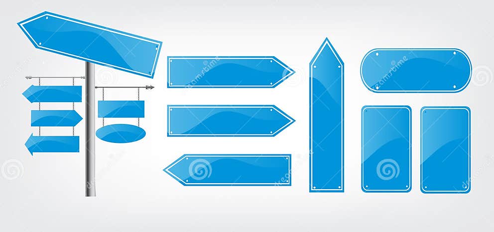 Editable street signs stock vector. Illustration of address - 25076383