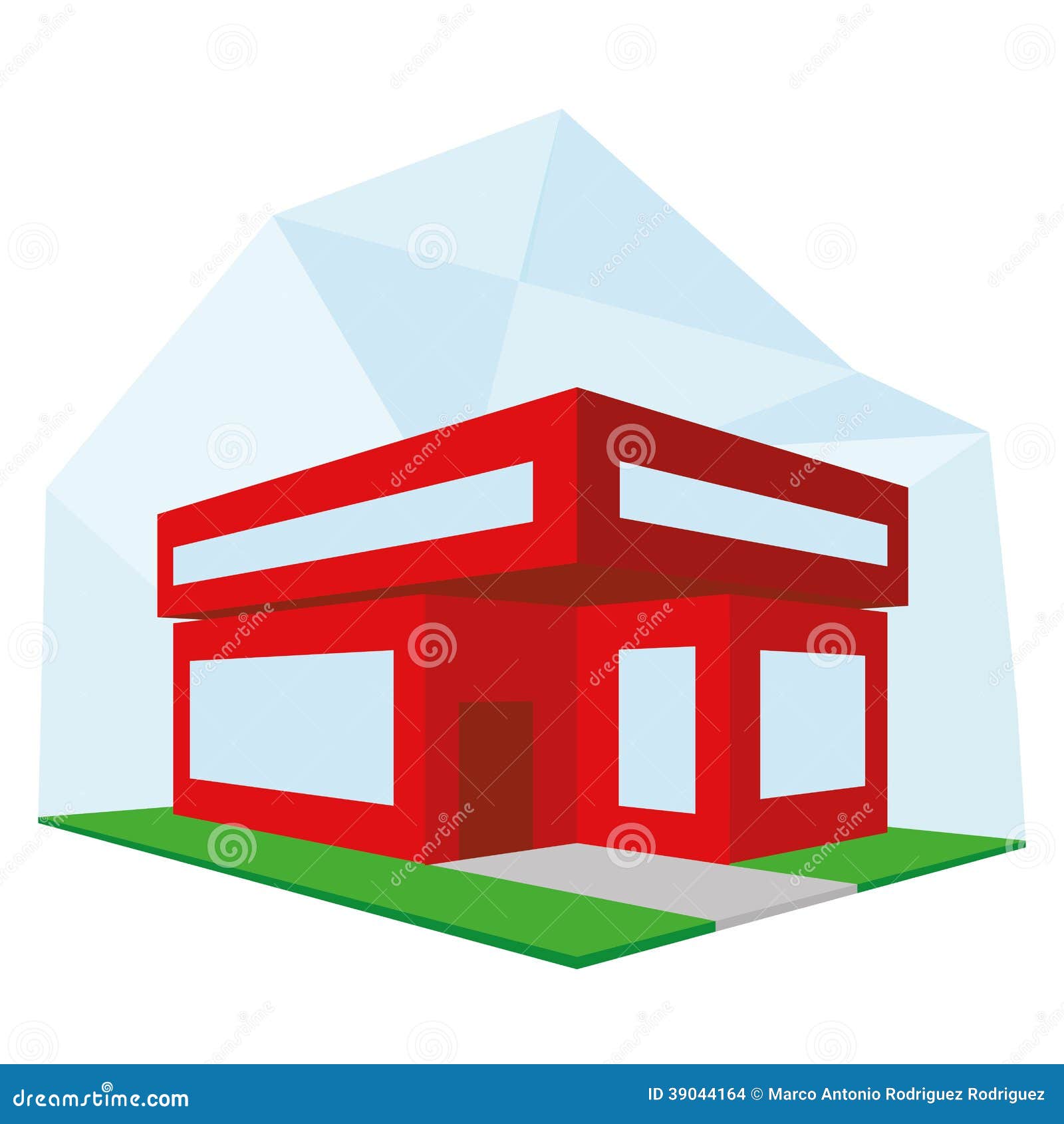 Editable Stylish Abstract Building Illustration Stock Vector ...