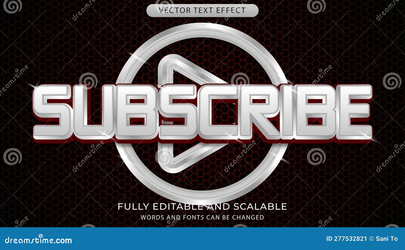 Ditable Subscribe Text Effect in Luxury and Modern Style Eps File Stock ...